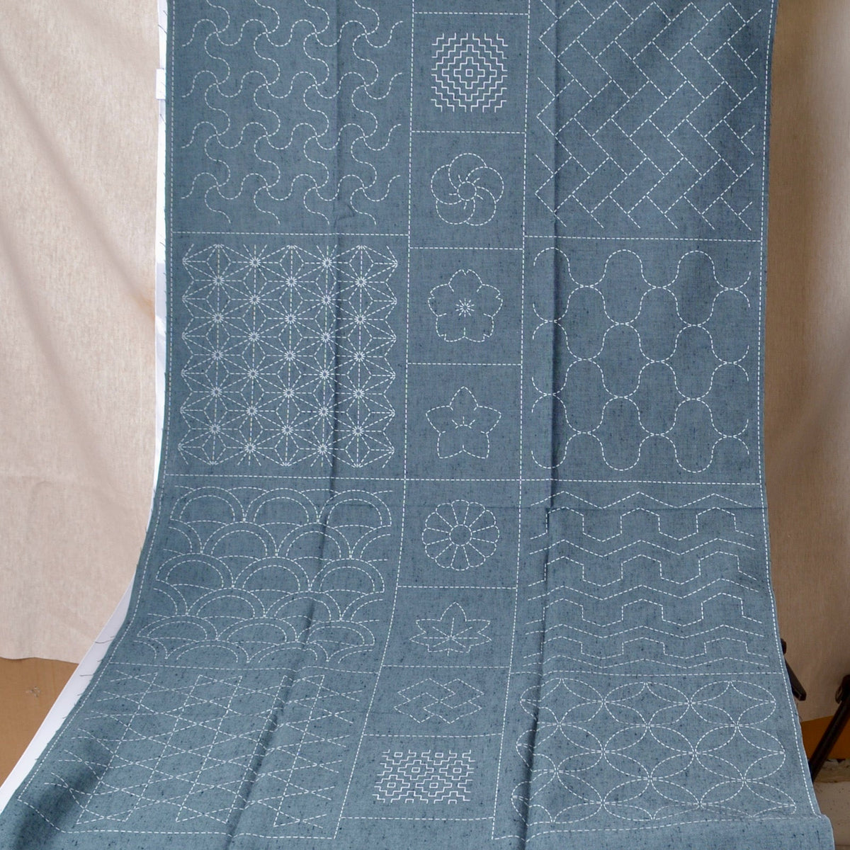 Sashiko Preprinted Panels - A Threaded Needle