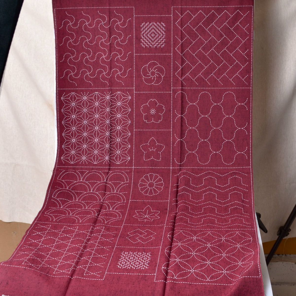 Sashiko Preprinted Panels - A Threaded Needle