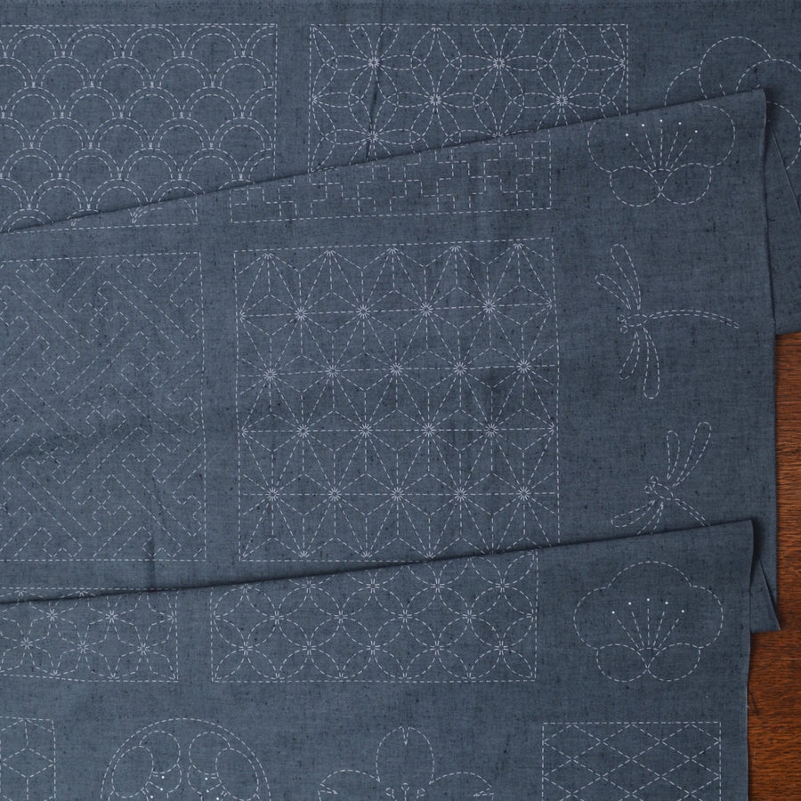 Sashiko Preprinted Panels - A Threaded Needle