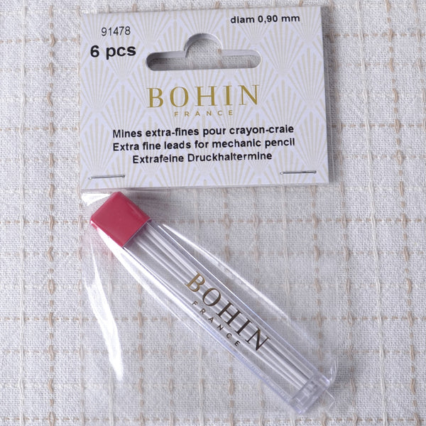 Bohin Mechanical Chalk Pencil Refills, 6 Leads - A Threaded Needle