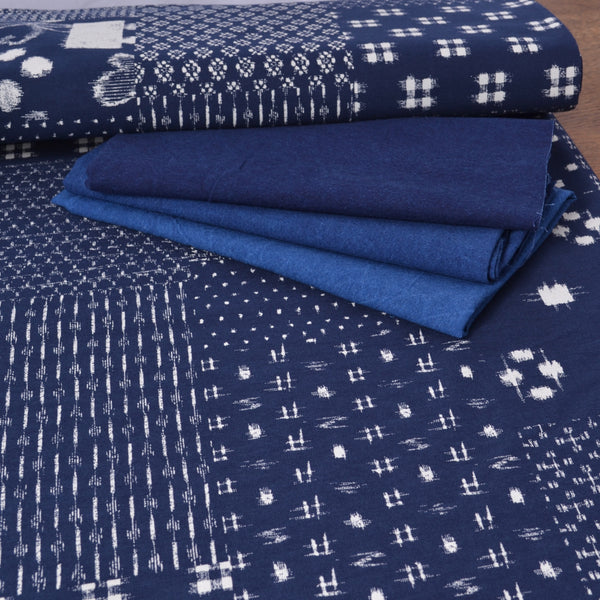 Japanese Printed Kasuri Pattern, Multiple Patterns 1 - A Threaded Needle