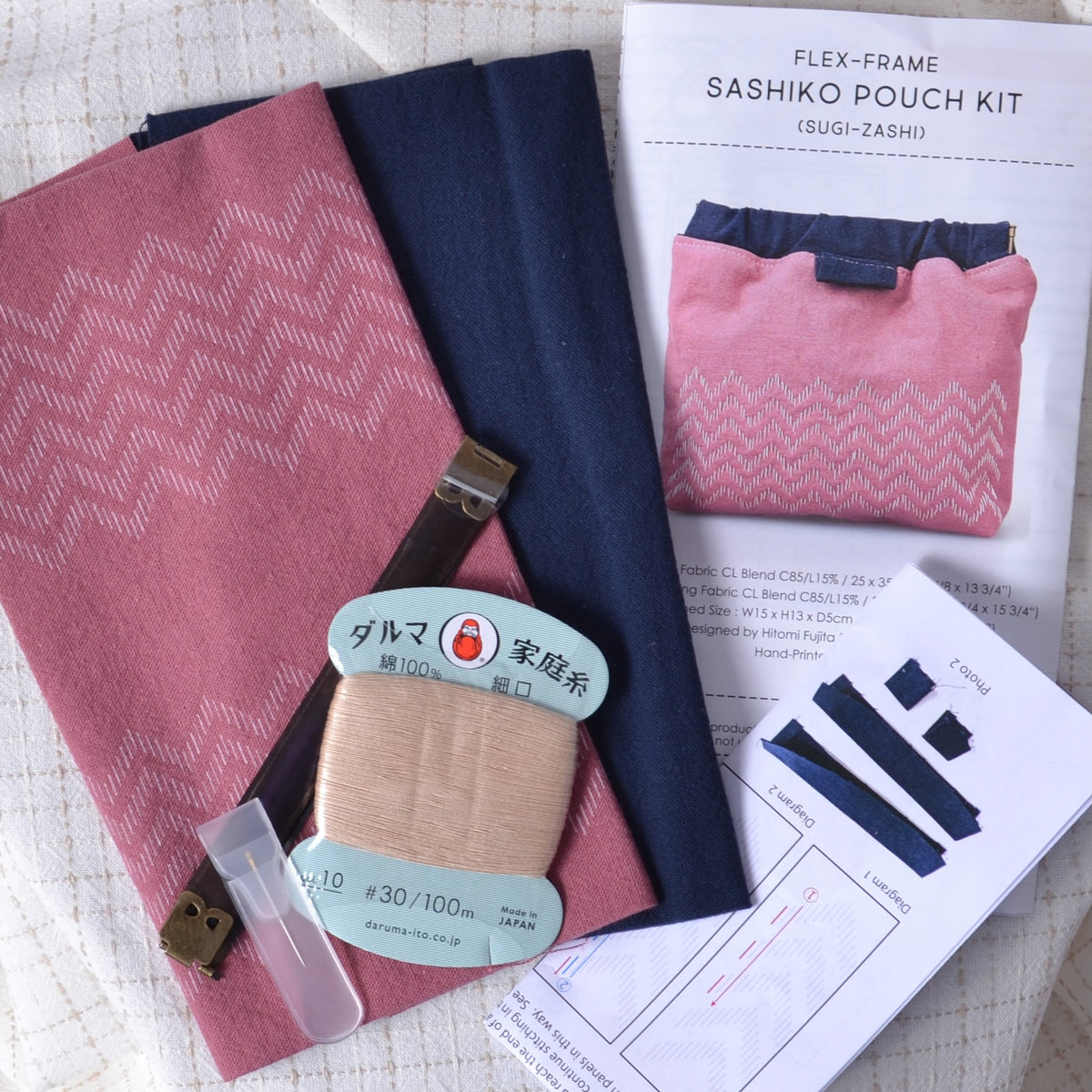 Kuguri-sashi (Weave Under Threads Sashiko) - A Threaded Needle