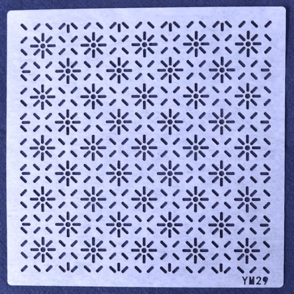 Sashiko Stencil, Rice Stitch Variation - A Threaded Needle