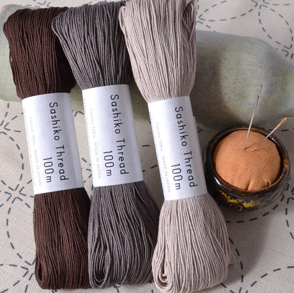 Taupe & Earthy Threads - A Threaded Needle
