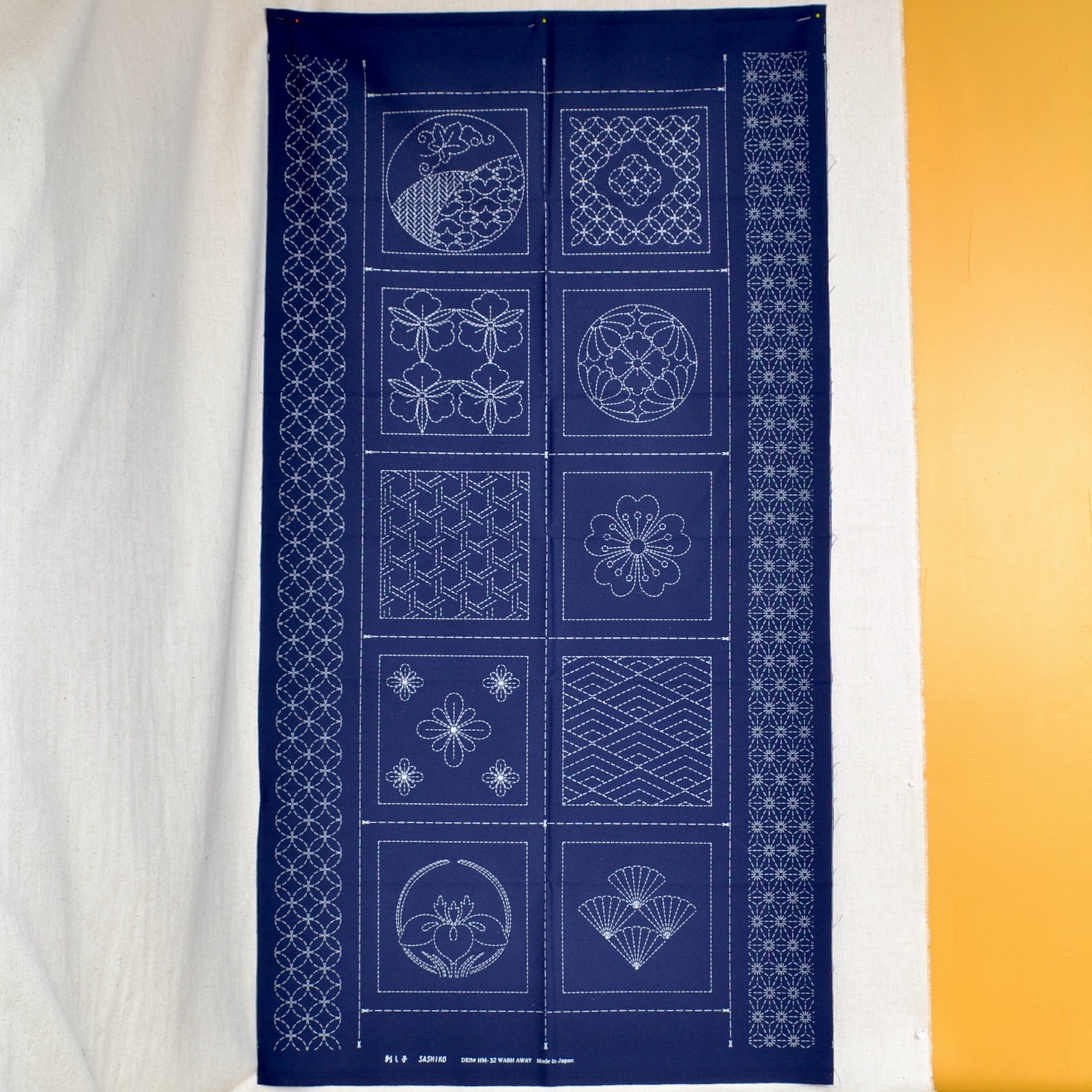 Sashiko Preprinted Panels - A Threaded Needle