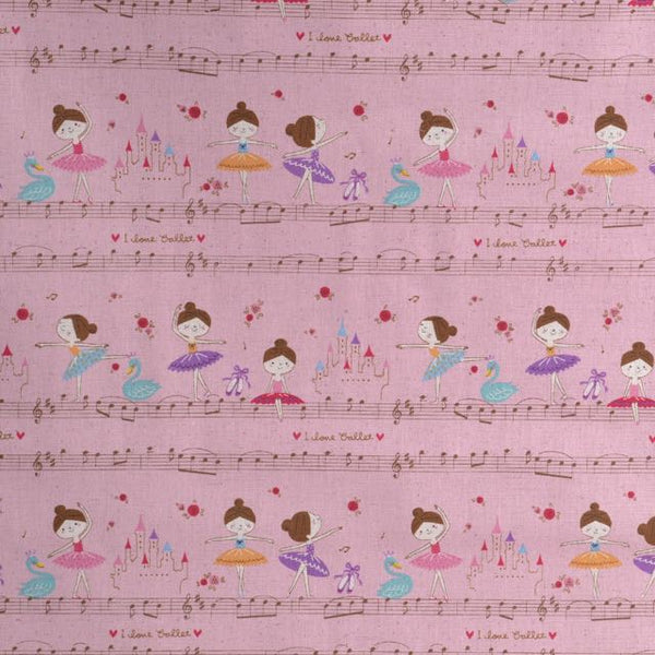I Love Ballet Fabric - A Threaded Needle