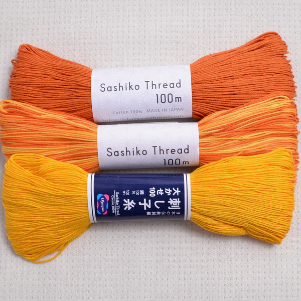 Sashiko Thread, 100 Meter Skein, Carrot Orange #122 - A Threaded Needle