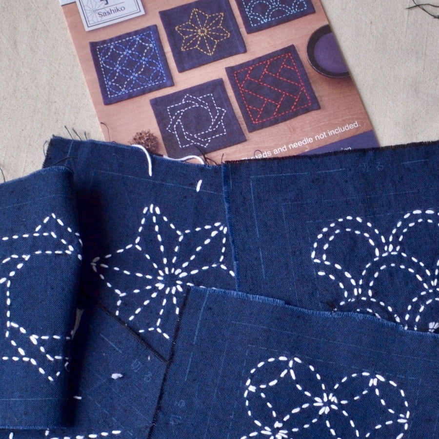 Sashiko Beginner Kits Small Projects & Books - A Threaded Needle