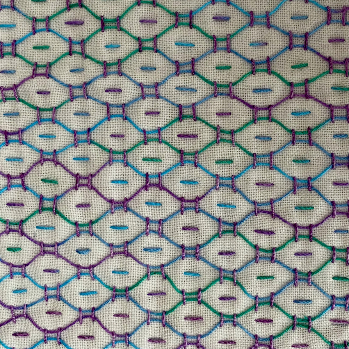 Kuguri-sashi (Weave Under Threads Sashiko) - A Threaded Needle