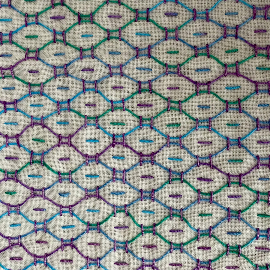 Kuguri-sashi (Weave Under Threads Sashiko) - A Threaded Needle